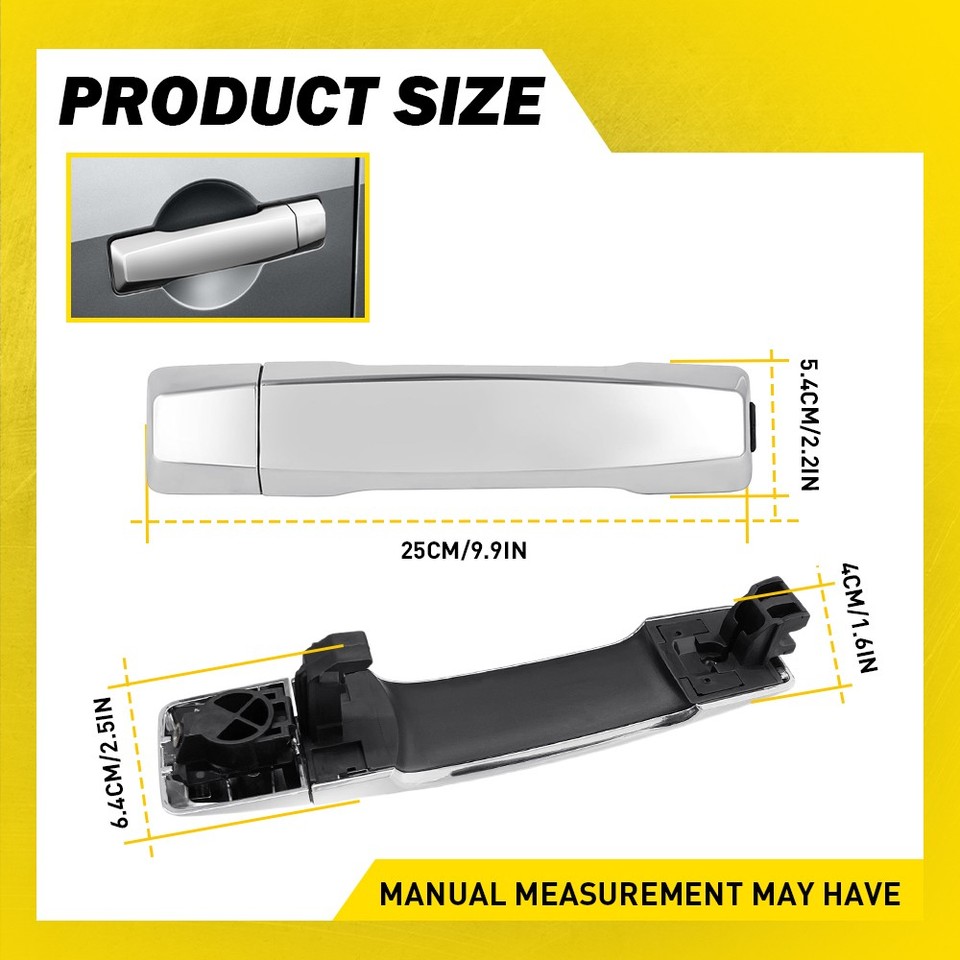 2PCS Exterior Door Handle For 2004-2015 Nissan Titan Chrome Front ...