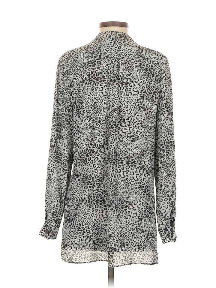 Vince Camuto Women Gray Long Sleeve Blouse S | eBay