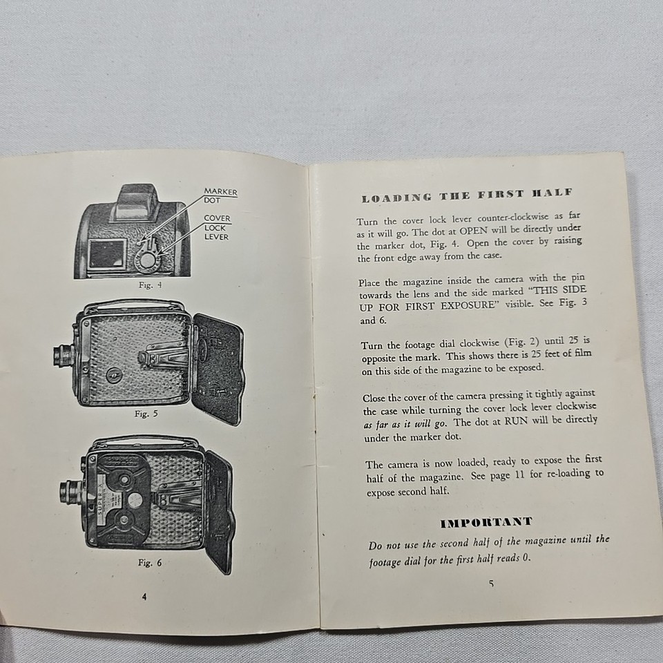 Keystone 8mm Magazine Camera K-41 Bel Air Instruction Manual Guide ...
