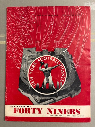 11/9/1952 NY Giants vs San Francisco Forty Niners NFL Football Program ...