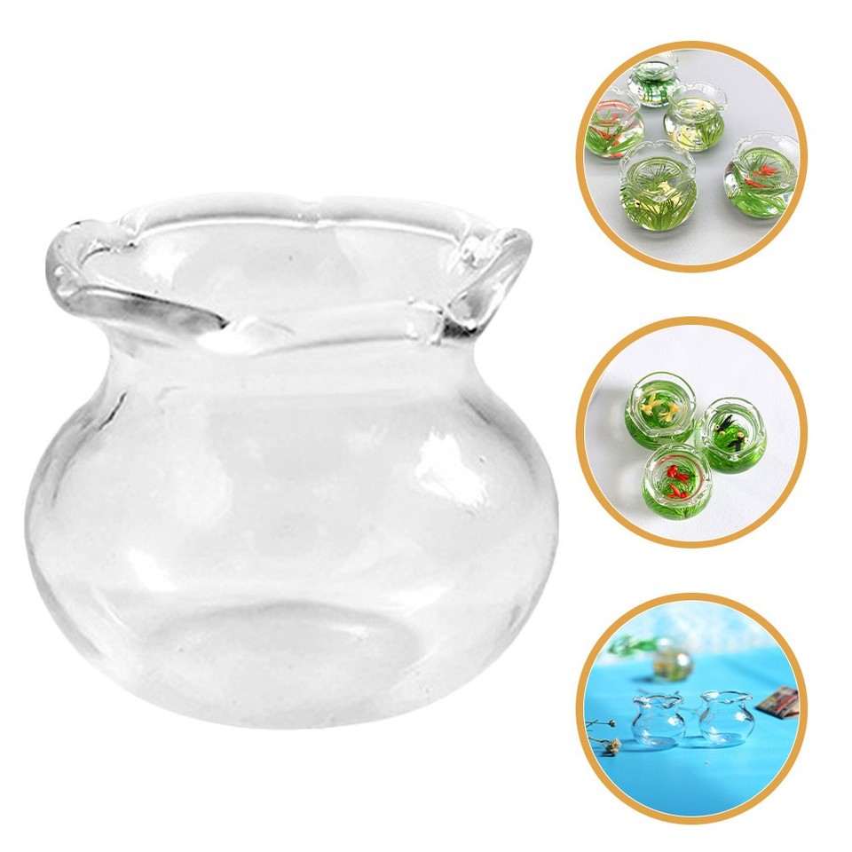 8 Pcs Small Fish Tank Mini Doll House Accessories Exquisite Miniature ...