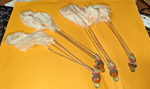 4 RARE HTF COMPLETE ORIG "NU" PARACHUTES NICE SHAPE A.C. GILBERT ...