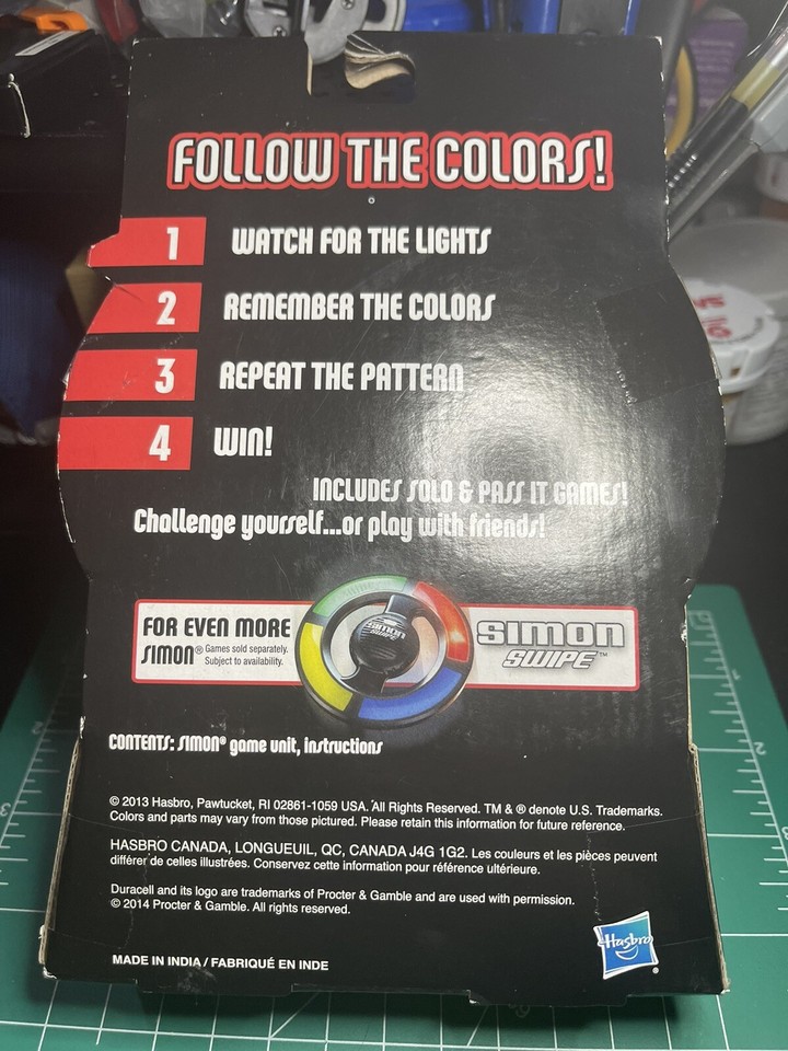 Hasbro B0640000 Simon Micro Series Game Single - Multicolor ...