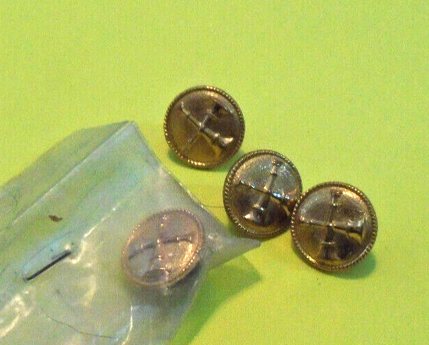 Fire Department Bugle Gold Tone Collar Pins Lot of 4 Pins Buttons ...