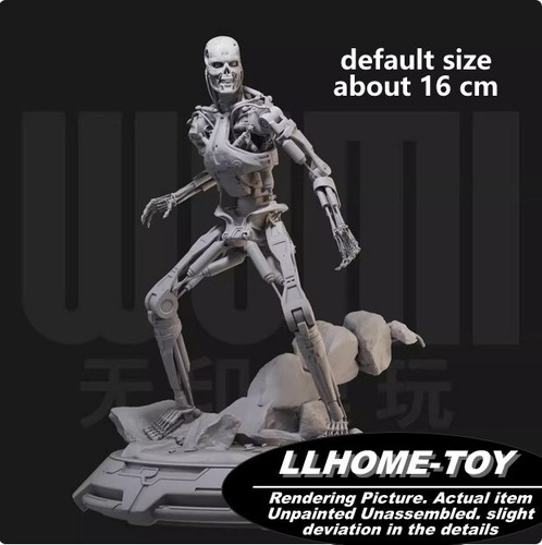 Movie Character T800 Machine Skeleton Resin 3D Print GK Figure DIY ...