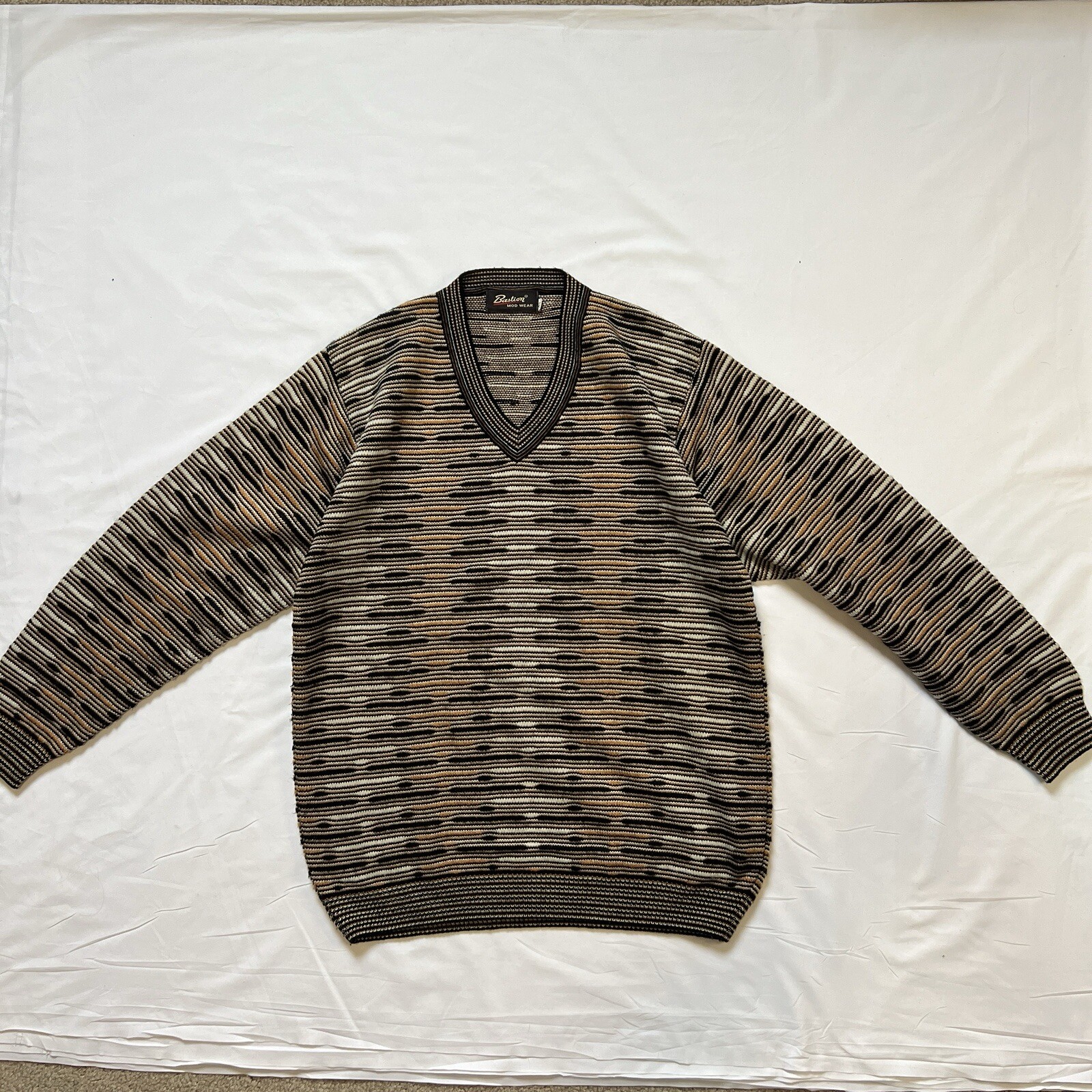 Vintage Horizontal Coogi Style Texture Sweater Grandp… - Gem