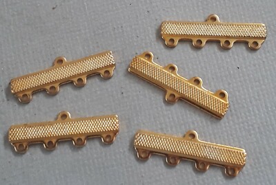 10 gold spacer bars with 4 loops into one loop length 26mm. | eBay ...