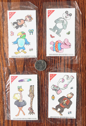 1980s Vintage Cereal Box Premium Nabisco 4 Animals Mix & Match Sticker ...
