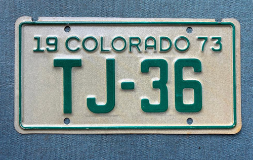 1973 Colorado Motorcycle License Plate - Good Condition | eBay