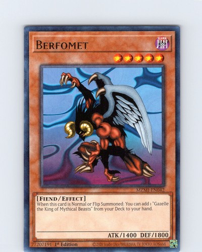 Yu-Gi-Oh TCG Berfomet MZMI-EN042 1st Edition Regular Rare Card NM | eBay