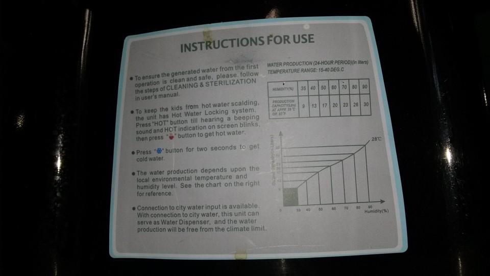 Ecoloblue water maker- Atmospheric Water Generator - Make water from ...