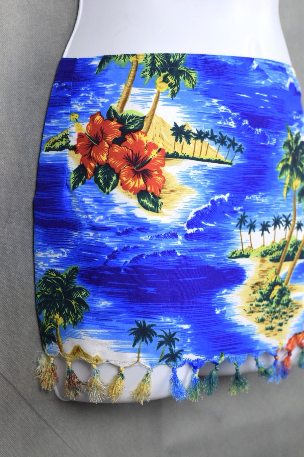 Rima Beach Wear Palm Tree Blue Dress/Skirt Wrap One S… - Gem