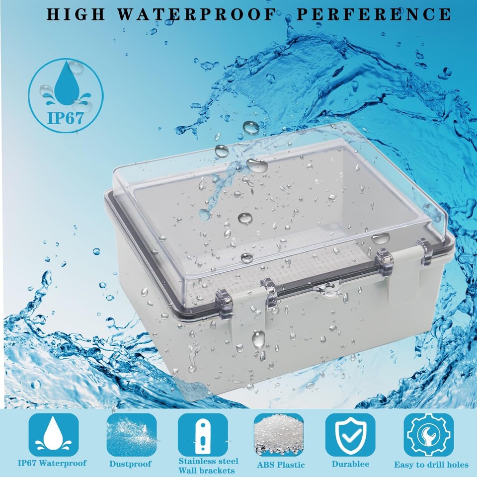 Outdoor Waterproof Electrical Box Junction Box Weatherproof IP67 ABS ...