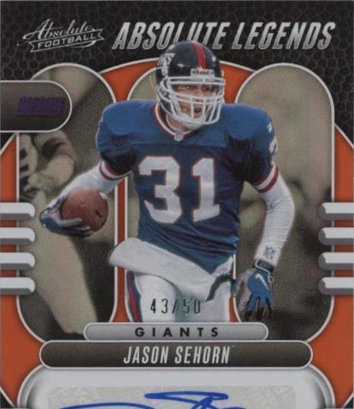 2023 Panini Absolute - Absolute Legends Signatures Jason Sehorn #AL-JSE ...