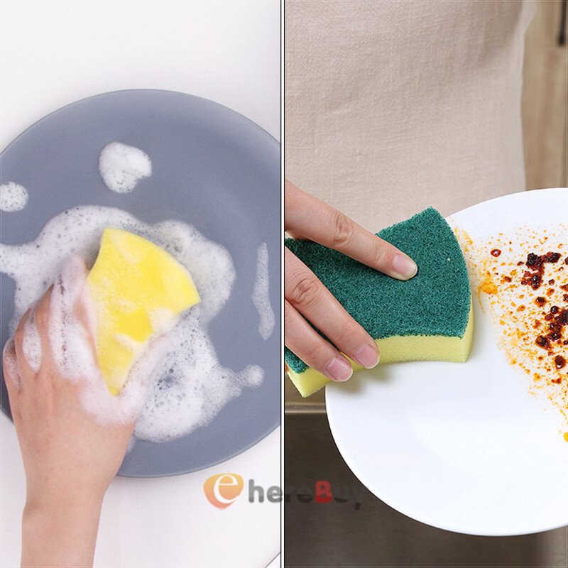 6~30pcs Multi-purpose Double-faced Sponge Scou Pads Dish Washing Scrub ...