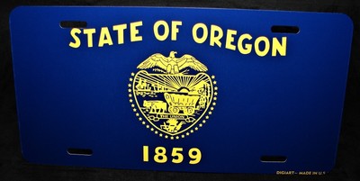 OREGON STATE FLAG METAL CAR NOVELTY LICENSE PLATE AUTO TAG | eBay