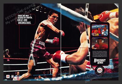 Knockout Kings Boxing Video Game 1990s Print Advertisement 2 Page Ad ...