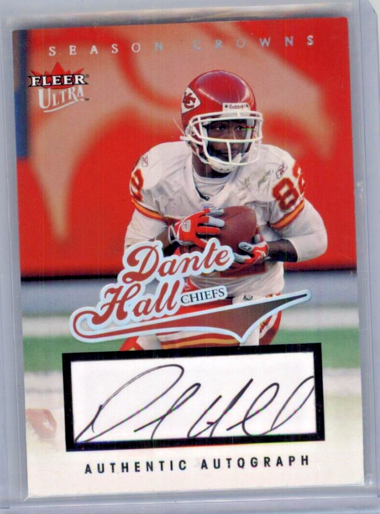 2004 Ultra Season Crowns Autographs Dante Hall #11 052/150 KANSAS CITY ...