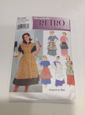 Simplicity uncut Sewing Pattern 8720 Retro Costume Collection Aprons ...