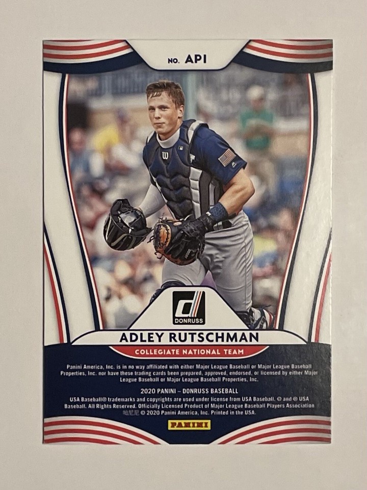 2020 Donruss American Pride Rapture #AP1 Adley Rutschman Patrick Bailey ...