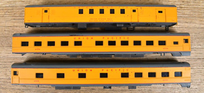3x Vtg Riverossi Union Pacific Passenger Coach Cars HO Scale SHELLS ...