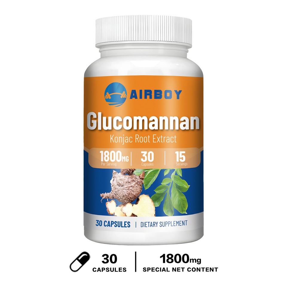 Glucomannan Konjac Root Extract 1800mg - Weight Loss, Suppress Appetite ...