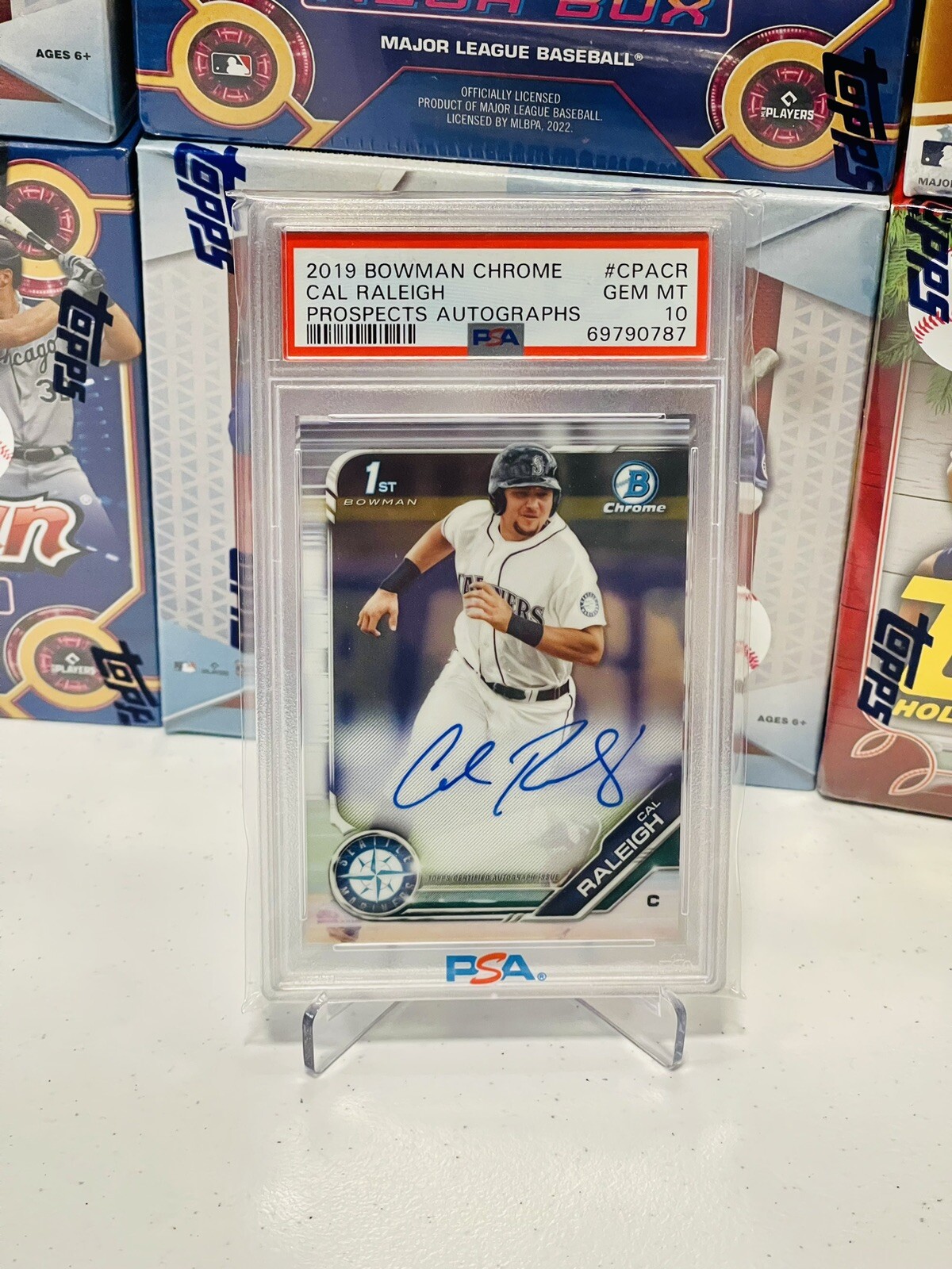 2019 Bowman Chrome - Prospects Autographs #CPA-CR Cal Raleigh (AU, RC) for sale online | eBay