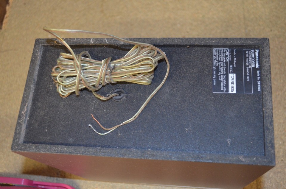 Panasonic Subwoofer (SB-WDM3) and 5 speakers - Silver - Good Condition ...