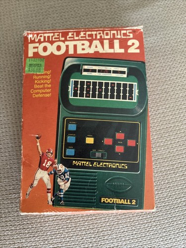 Vintage MATTEL Football Electronic Handheld 2 Tabletop Video Game Nice ...