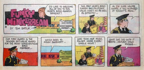 Funky Winkerbean by Tom Batiuk - lot of 50 color Sunday comic pages ...