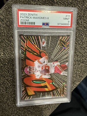 Rare PSA 9 2023 Zenith ZOOM Case Hit Patrick Mahomes II KC Chiefs Ssp ...