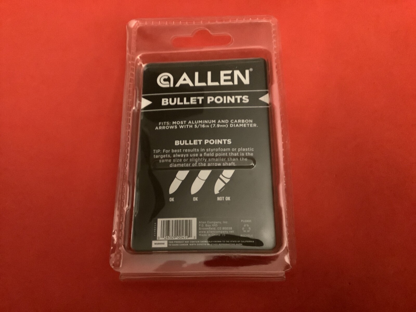 14621A NEW 10 Allen Bullet Points 125 Grain 5/16 Diameter Arrow Heads ...