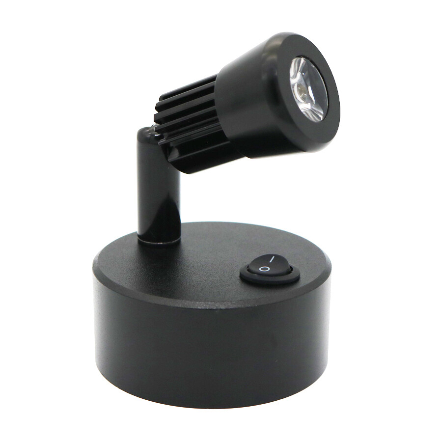 3W LED Picture Light Battery-Powered Lamp Button Wireless Cabinet ...