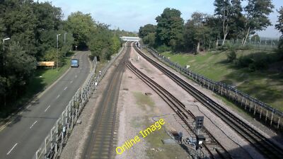 Photo 6x4 Rail and road from Perrymans Farm Road bridge #2 Ilford ...