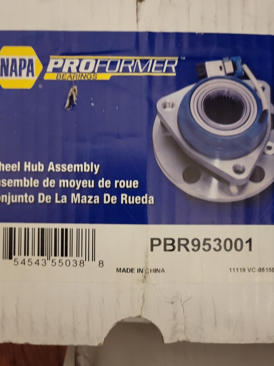 NAPA PROFORMER PGB PBR953001 WHEEL HUB ASSEMBLY BEARING FOR TOYOTA ...