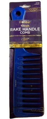 Donna 10" Rake Handle Comb #7727 For Styling & Smooth Finish Textu Care ...