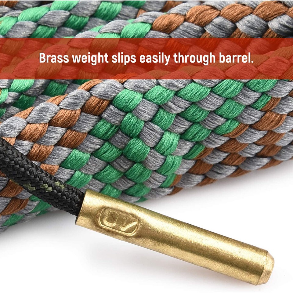 Bore Rope Cleaner Brush Guns Barrel Cleaning Tool Kit For ‎.40 Cal .41 ...