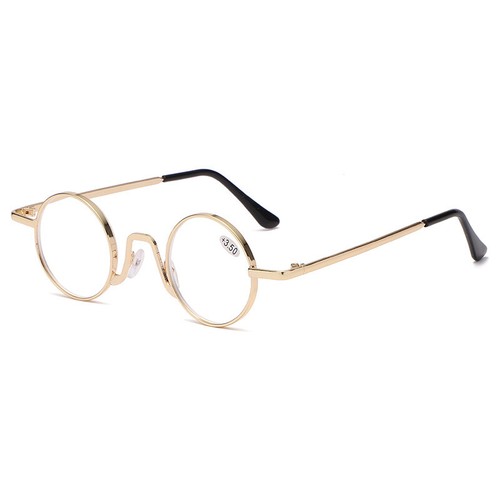 Vintage Small Round Reading Glasses Metal Frame Classic Blue blocking ...