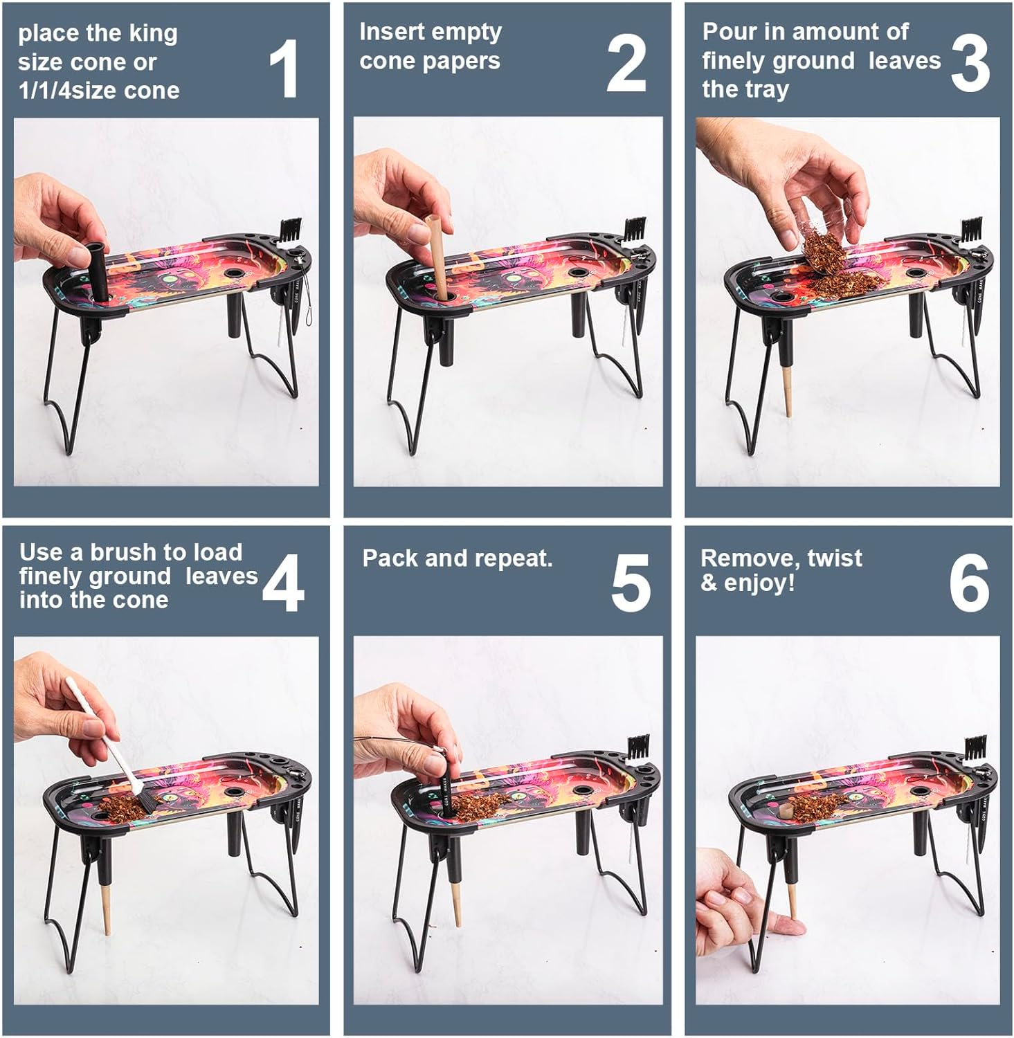 Cone Filler Pre Roll Machine for King Size&1 1/4 Size-Cone Loader ...