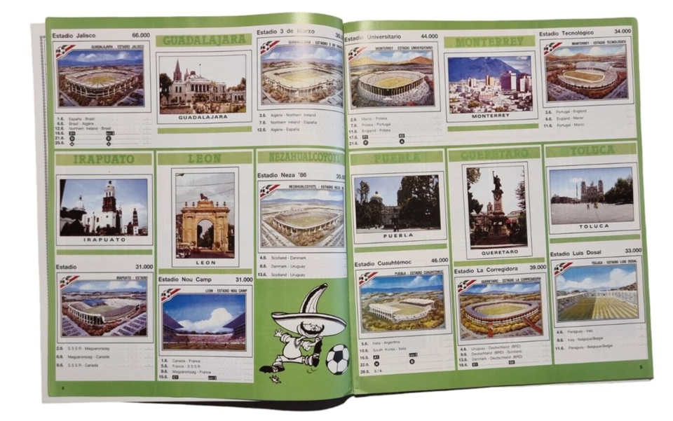 Album World Cup Mexico 86 Panini Complete Magazine reprint Oficial No ...