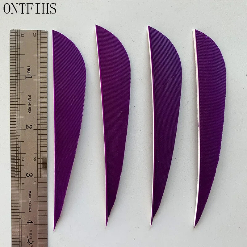 100PCS 4 Inch Parabolic Arrow Fletching Feathers Fletches RW LW | eBay