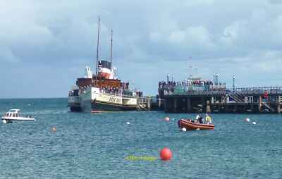 Photo 12x8 Steamboat at Swanage Pier Paddle steamer SS Waverley picking ...