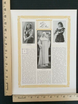 Rare Antique Orig VTG 1910 Viola Allen Elsie Ferguson Stage Actors Ad ...