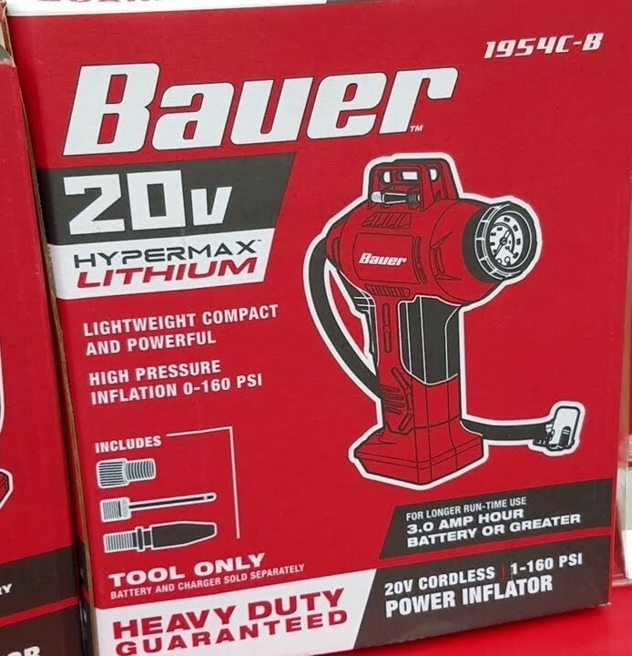 NEW*BAUER 20V Hypermax Cordless 0-160 PSI Power Inflator TOOL ONLY | eBay