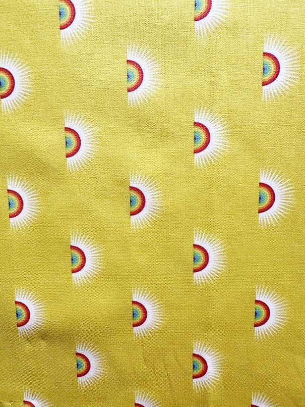 Yellow Multi Rainbow Tula Pink Quilting Print Cotton Fabric | eBay