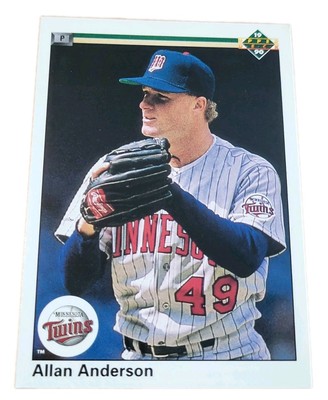 1990 Upper Deck #219 Allan Anderson Minnesota Twins MLB Baseball Card ...