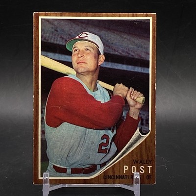 1962 Topps #148 Wally Post Cincinnati Reds Vintage Baseball Trading ...