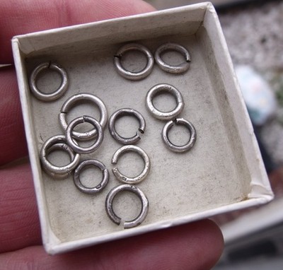 TWELVE ANTIQUE STERLING SILVER, LION PASSANT STAMPED FOB, WATCH CHAIN ...