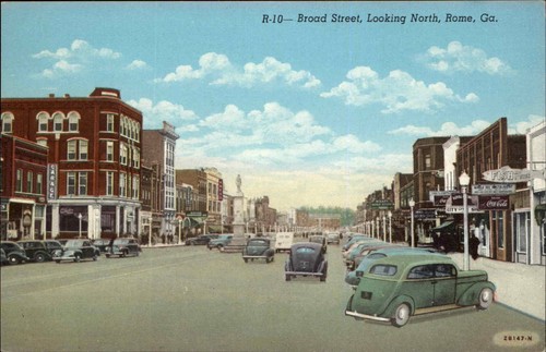 Rome Georgia GA Broad Street Scene Vintage Postcard | eBay