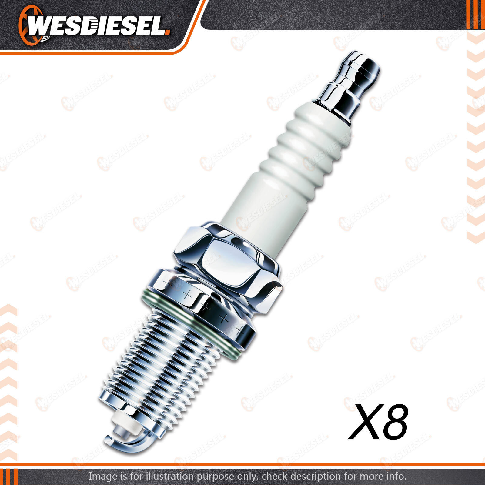 8 Pcs Denso Spark Plugs Reference NGK 1464 4759 IKR7C IKR7D Standard ...